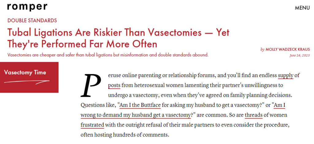 Romper Magazine - Tubal Ligations Riskier Than Vasectomies But ...